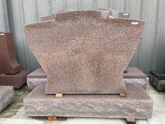 Pink Granite Grave Marker Cemetery Monument Head Stone Tomb - Etsy