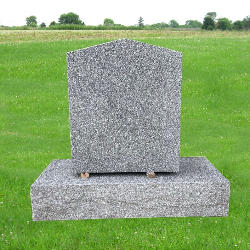 Small Spectrum Gray Granite Monument MN-22B | Apex Headstone | Cemetery ...
