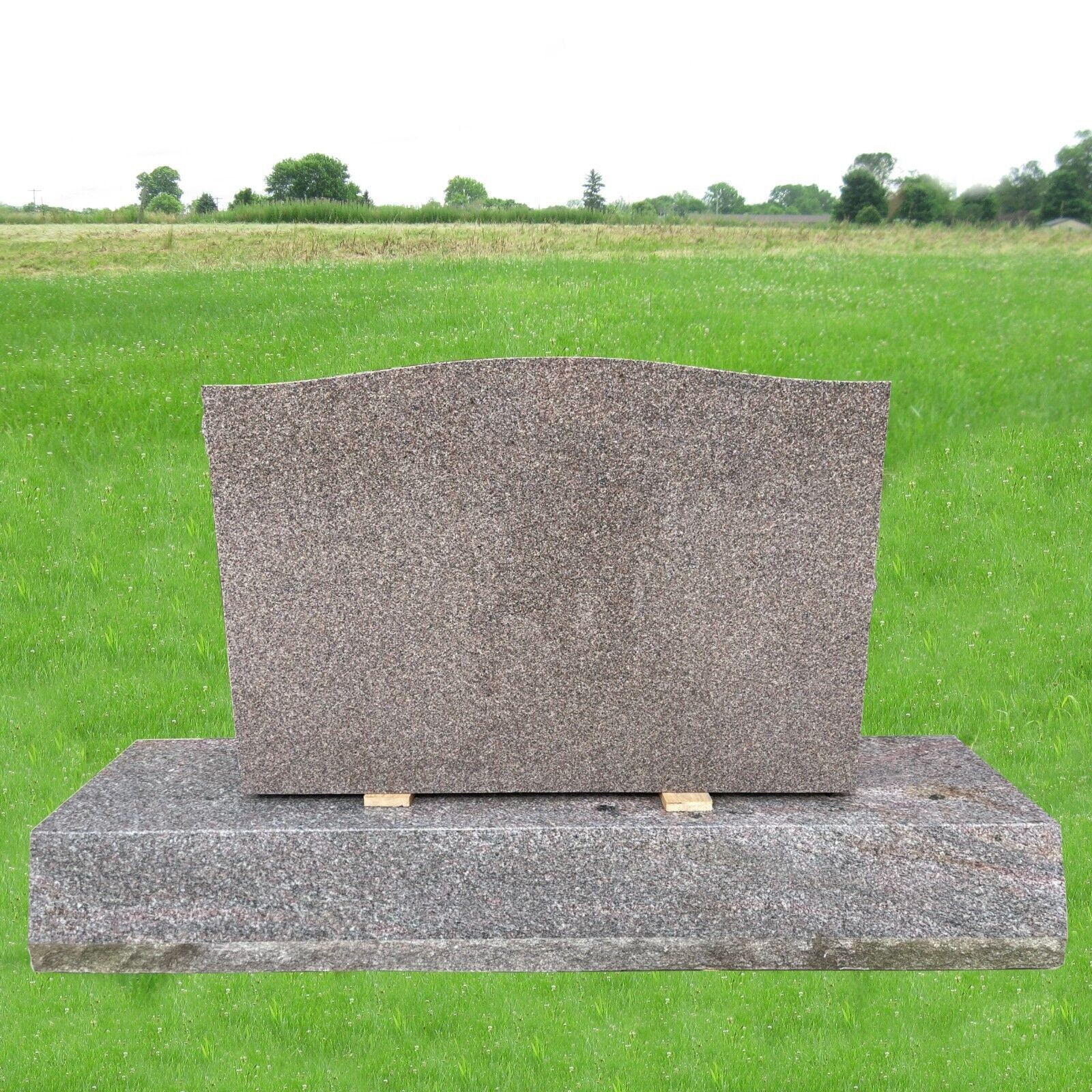 Medium Pink Granite Serpentine Monument Headstone Rock Pitch MN-26B - Etsy