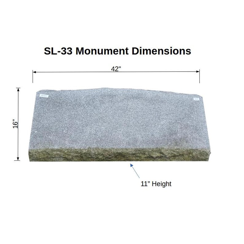 Gray Granite Slant Monument Cemetery Headstone Grave Marker SL-33 - Etsy