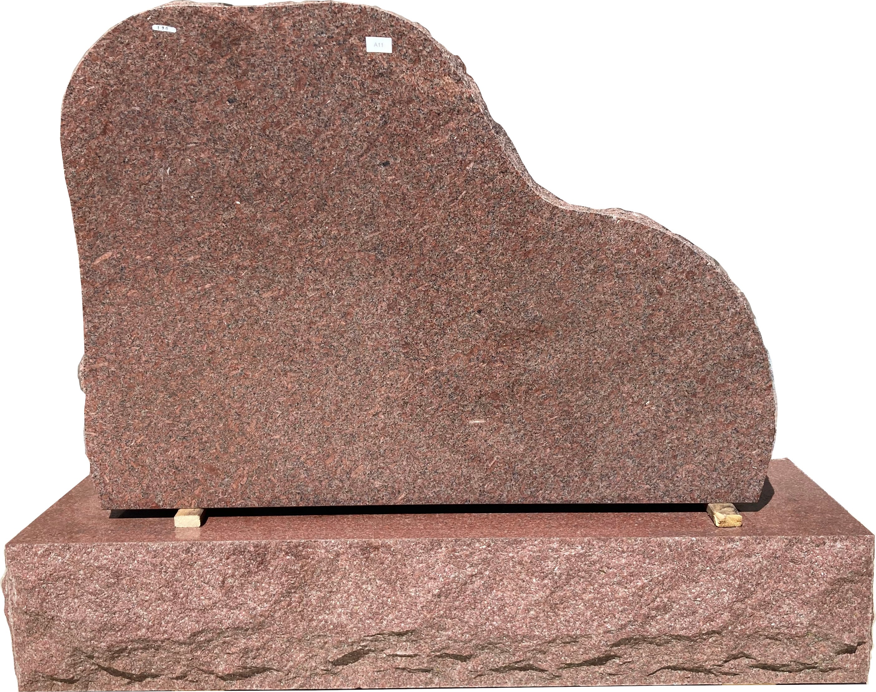 Red Granite Piano-shaped Monument Headstone MN-51B | Rough Edge ...