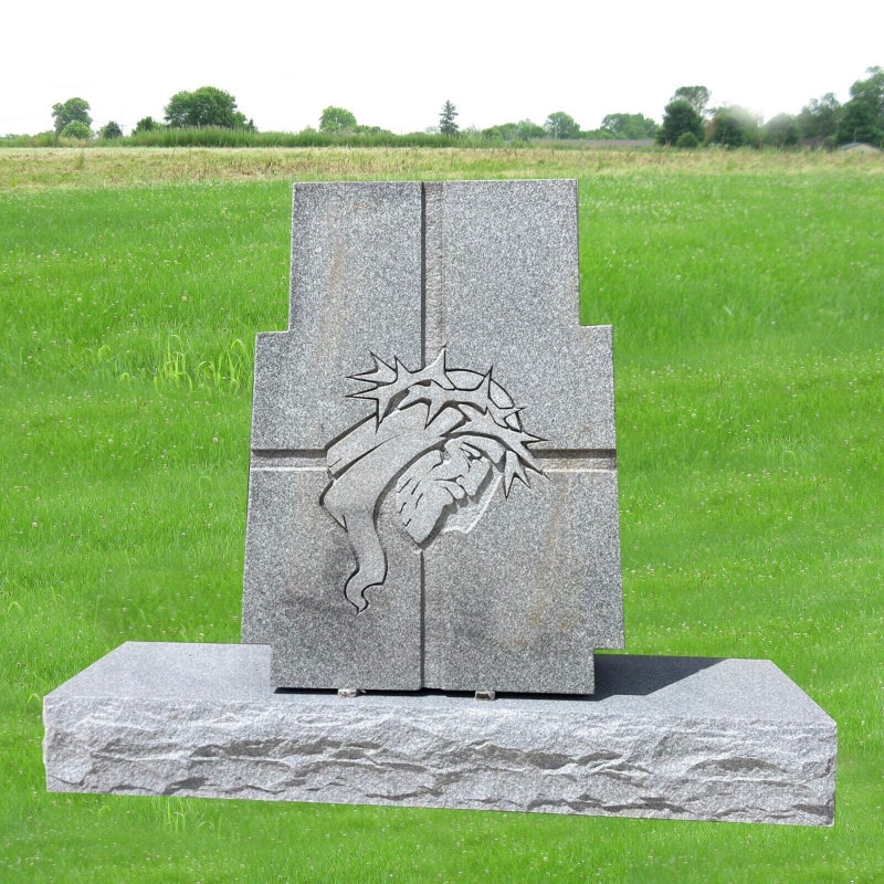 Cross Granite Grave Monument - Etsy