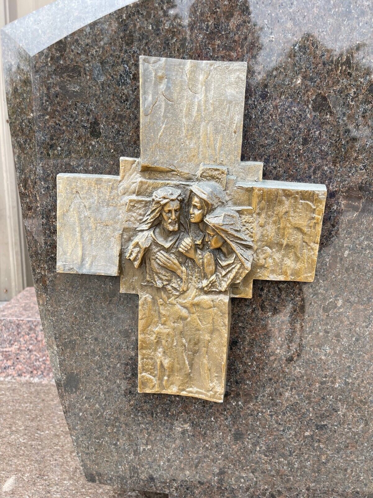 Brown Granite Wave Swirl Monument With Polished Edges Bronze - Etsy