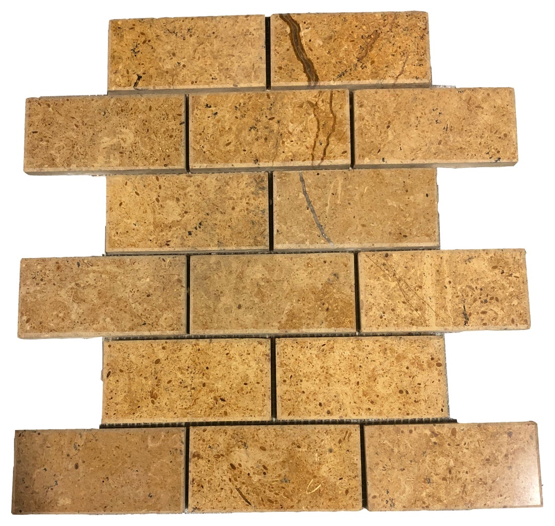 Brown Subway Mosaic Meshed Natural Stone Tile Backsplash 12x12 T-09 - Etsy