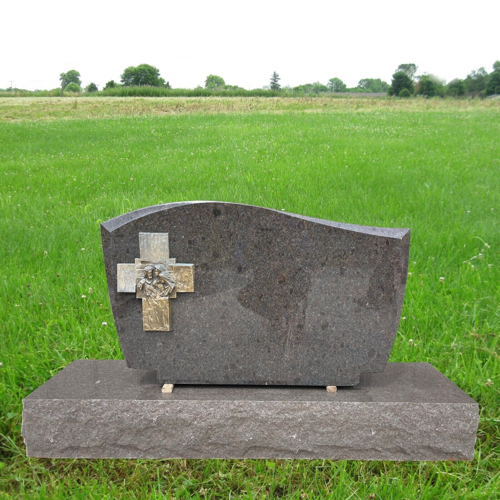 Brown Granite Wave Swirl Monument With Polished Edges Bronze - Etsy