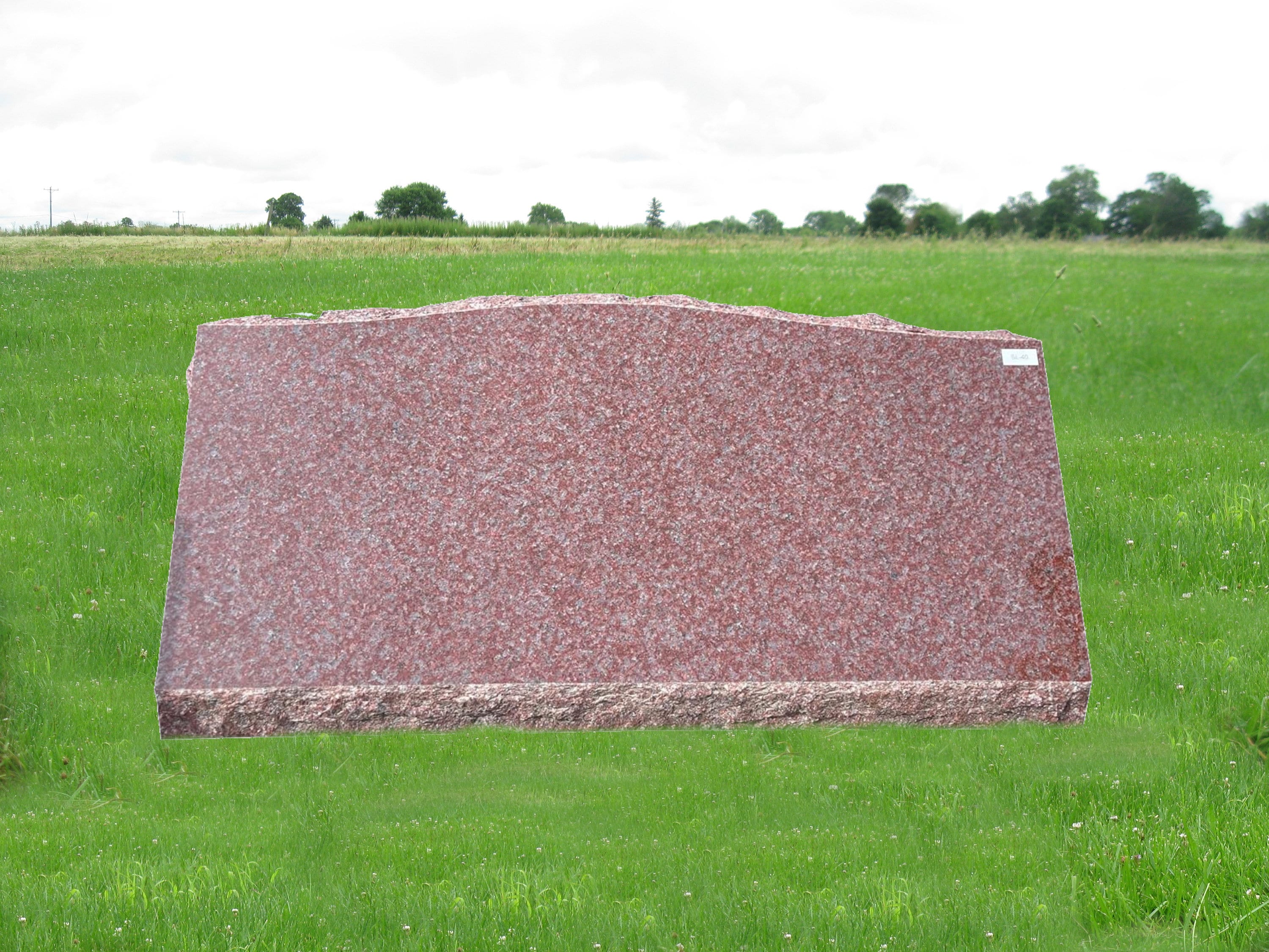 Red Granite Slant Monument SL-40 | Cemetery Headstone | Grave Marker ...