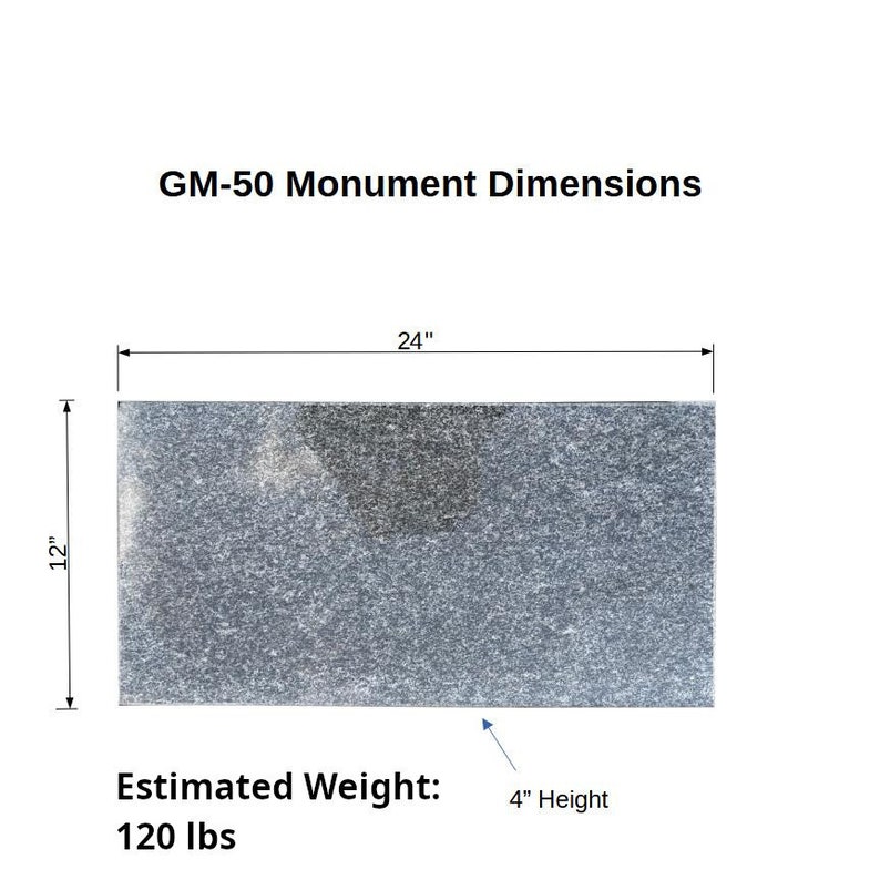 Crystal Charcoal Granite Flat Headstone 24x12 | Cemetery Grass Grave ...