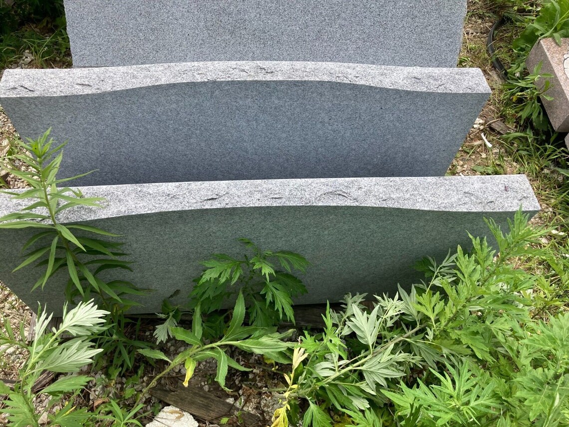 Gray Granite Slant Monument Cemetery Headstone Grave Marker - Etsy