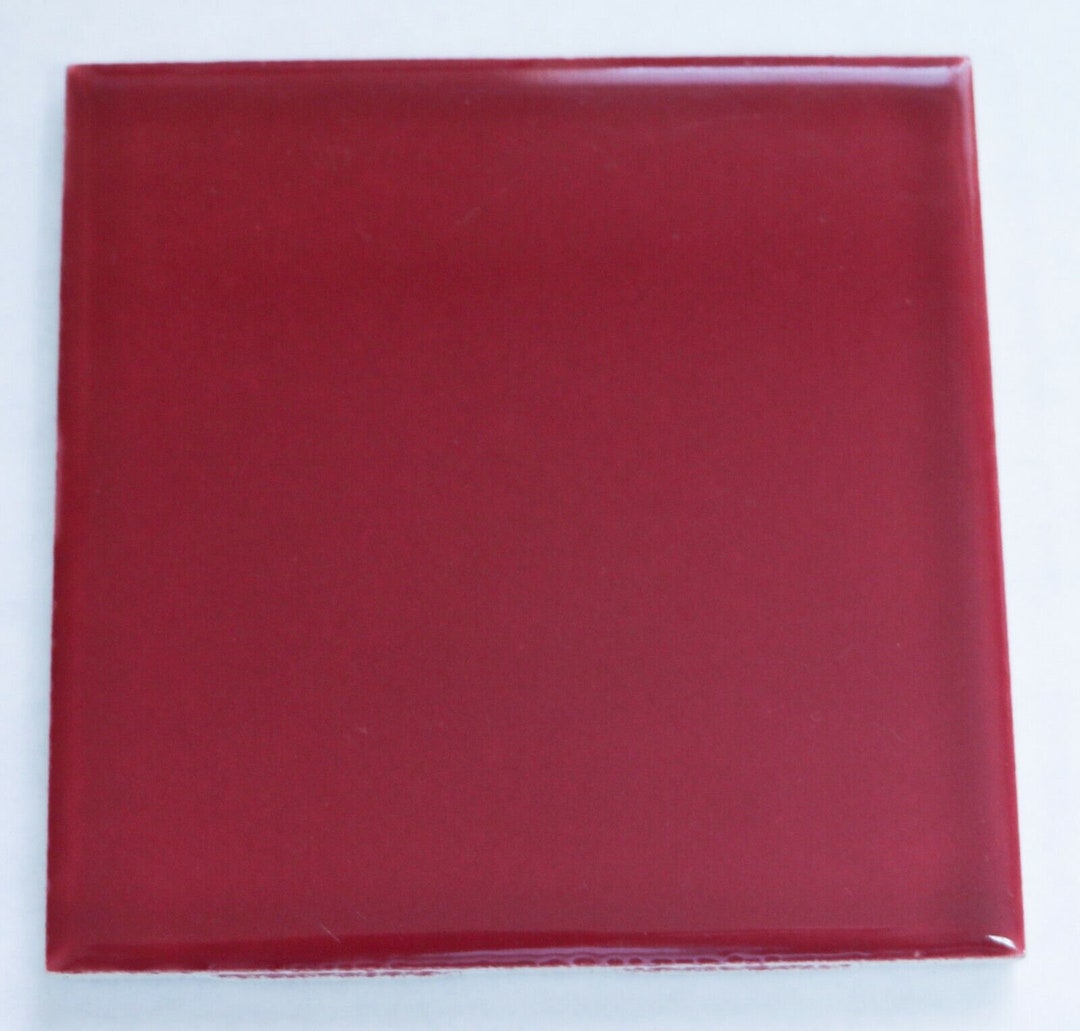 Burgundy Red Ceramic Tile Bathroom Kitchen Backsplash Border Sample ...