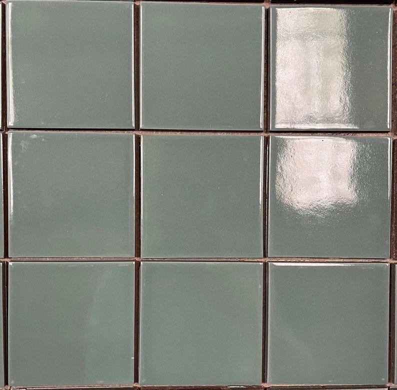 Laurel Green Ceramic Wall Tile Border: Summitville 10 Square Feet (3 7/ ...