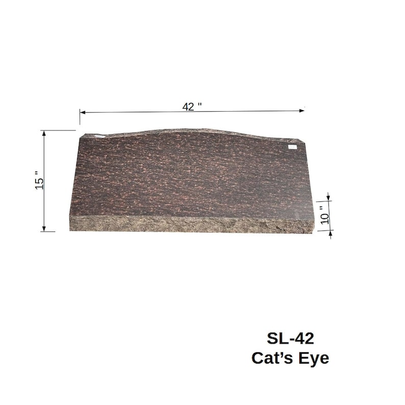 Cats Eye Granite Headstone | Slant Monument SL-42 | Cemetery Grave ...