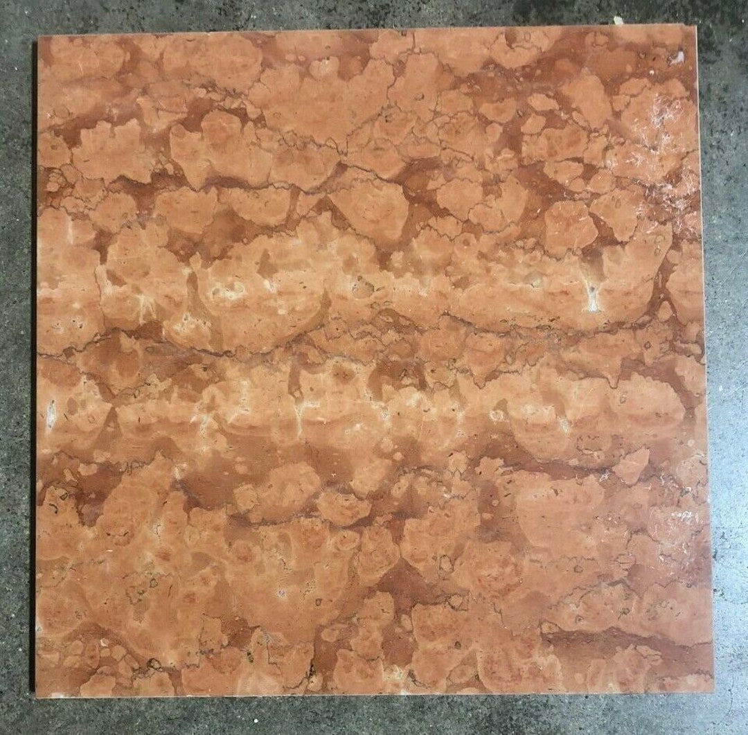 12X12 Tile Roso Asiago Marble Natural Stone Polished Wall (100 Square ...