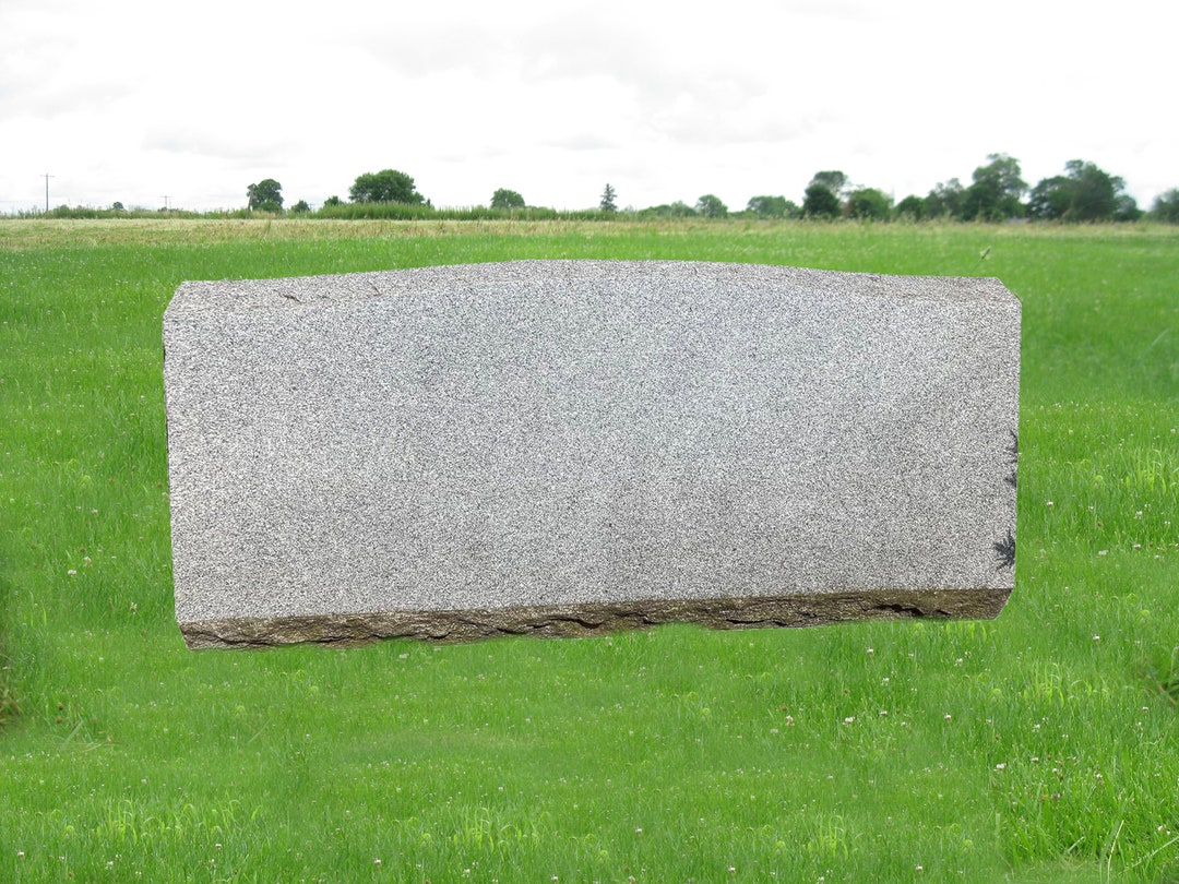 Gray Granite Slant Monument SL-27 | Cemetery Headstone | Grave Marker ...