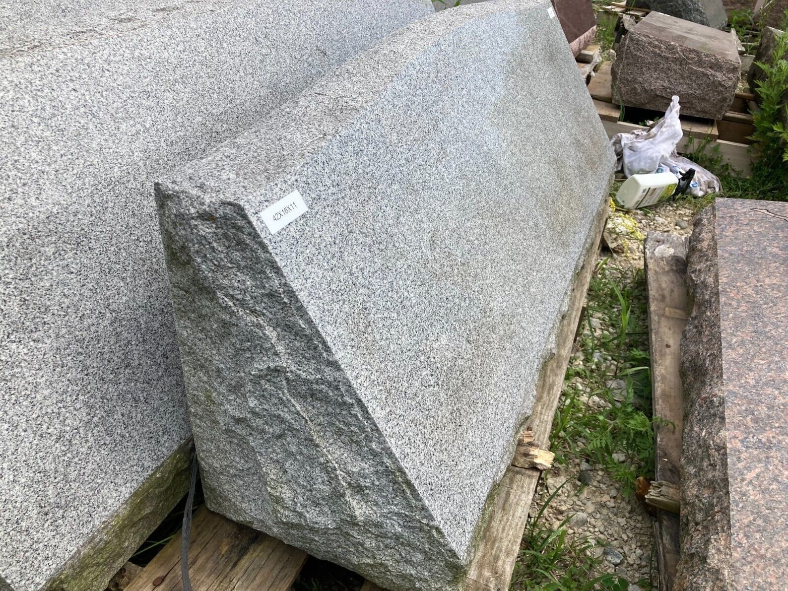 Gray Granite Slant Monument Cemetery Headstone Grave Marker - Etsy