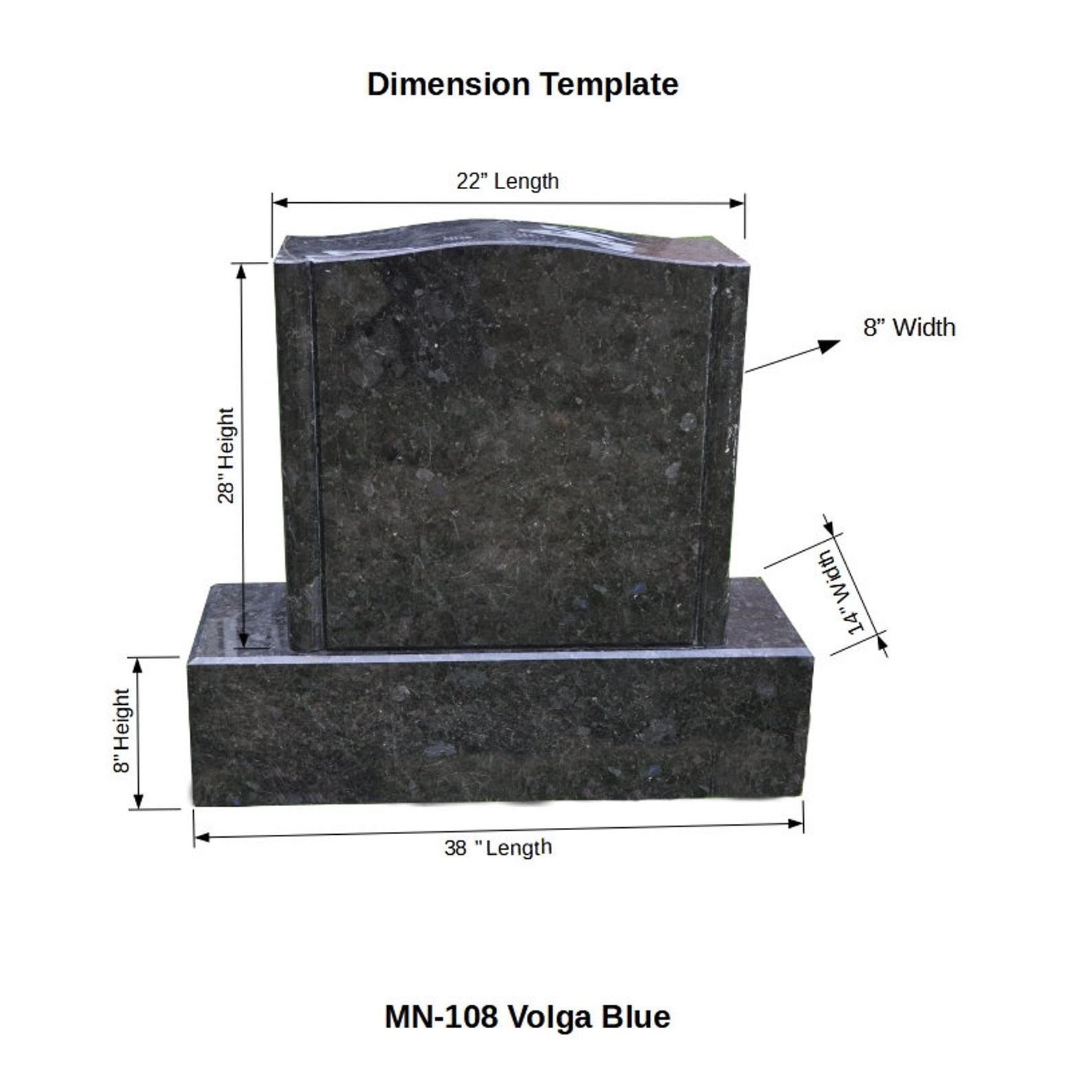 Monument Granite Memorial Grave Volga Blue Tombstone Cemetery Stone MN ...