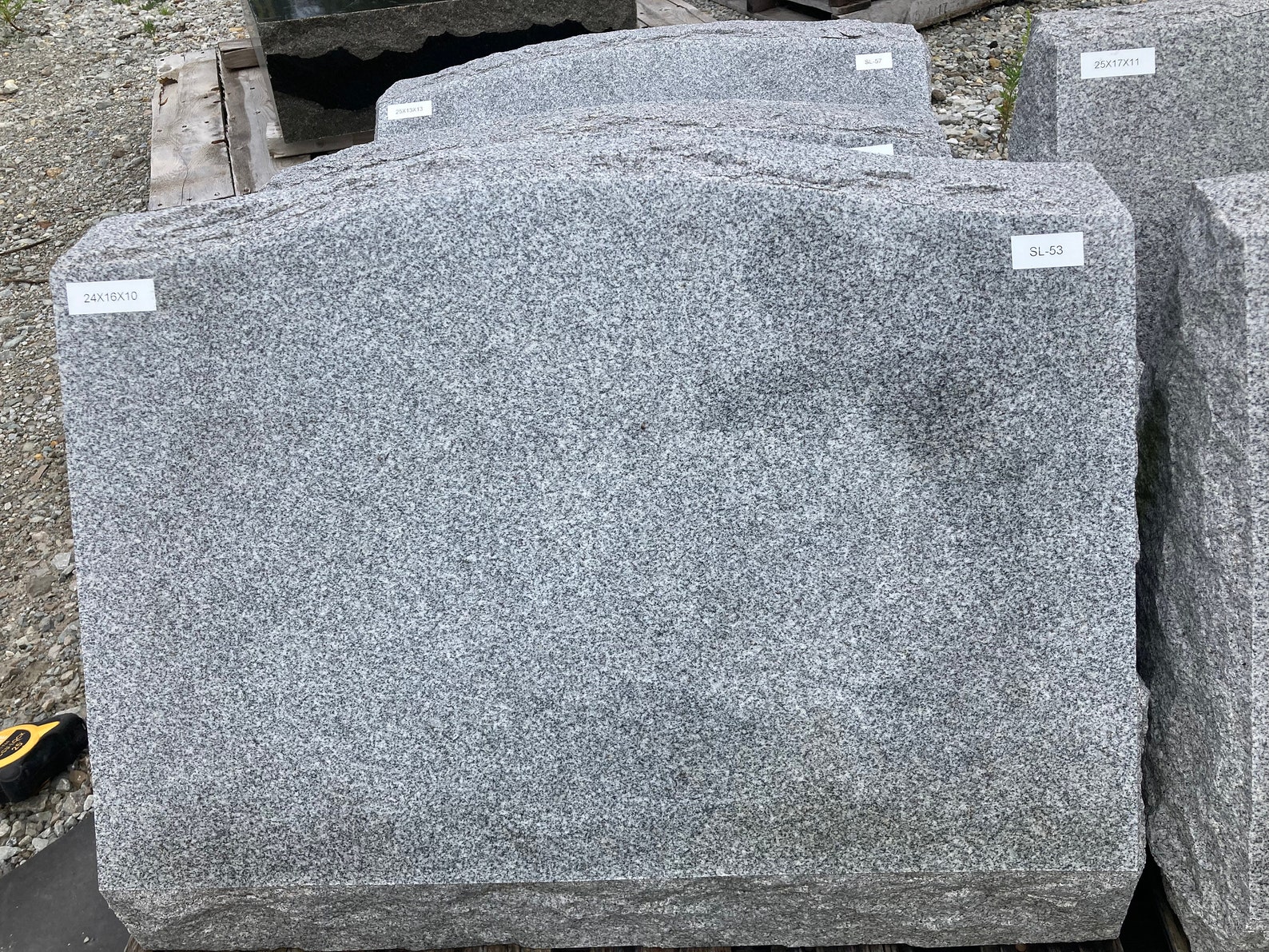 Gray Granite Slant Monument 24x16 Headstone With Customizable Engraving ...