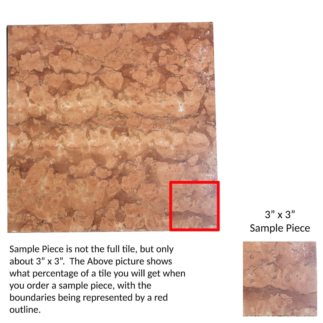 Tile Roso Asiago Marble Natural Stone Polished Wall (3" X 3" Sample ...