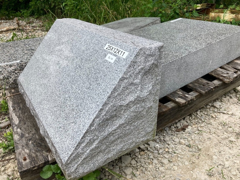 Gray Granite Slant Monument Cemetery Headstone Grave Marker - Etsy