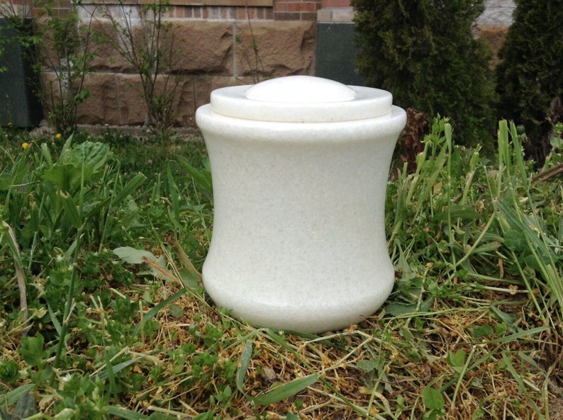 Crystal White Granite Cremation Urn for Ashes Memorial Funeral Burial 7 ...