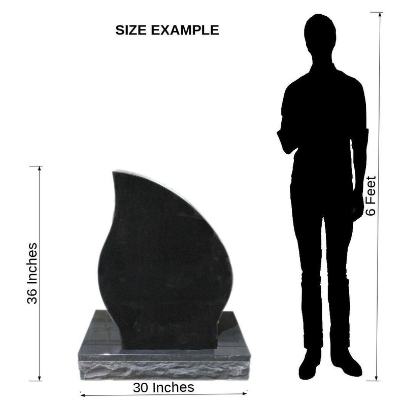Black Granite Teardrop Monument MN-227 | Cemetery Headstone | Grave ...