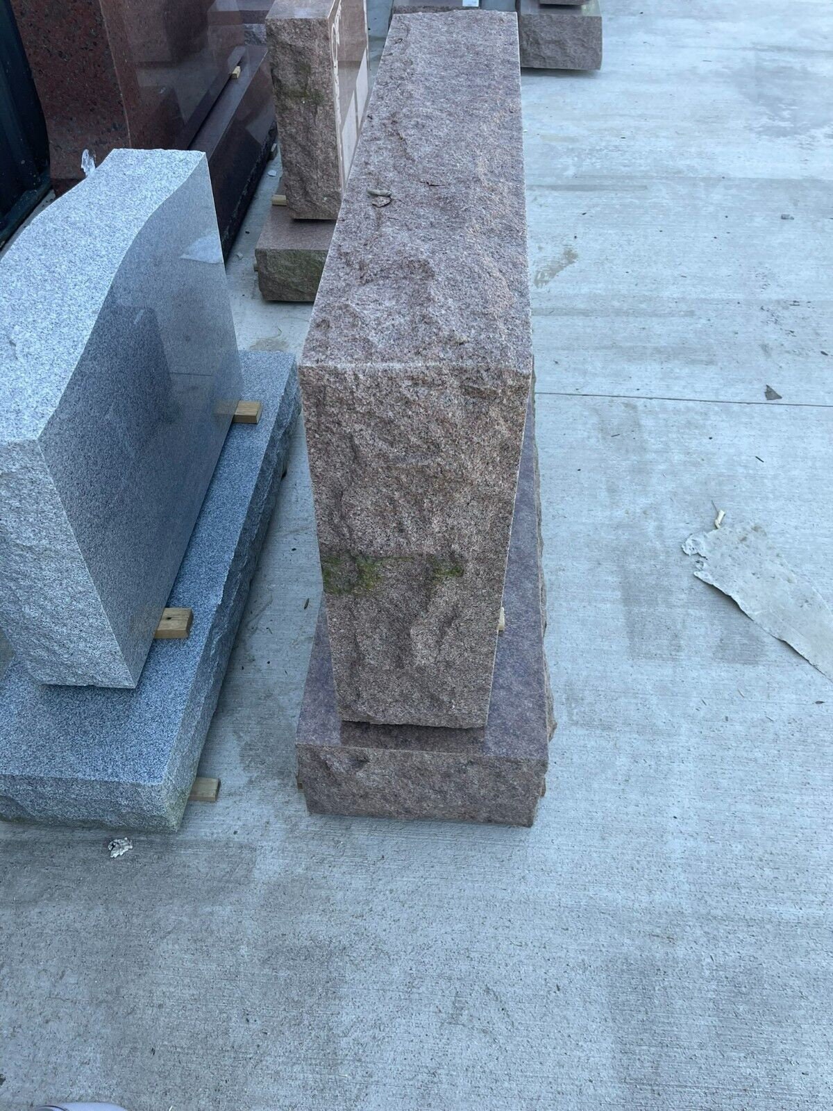 Sedona Brown Granite Rectangular Monument Headstone Grave Marker MN-12B ...