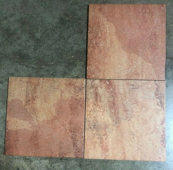 12X12 Tile Magma Red Ceramic Floor Hall Office Kitche… - Gem