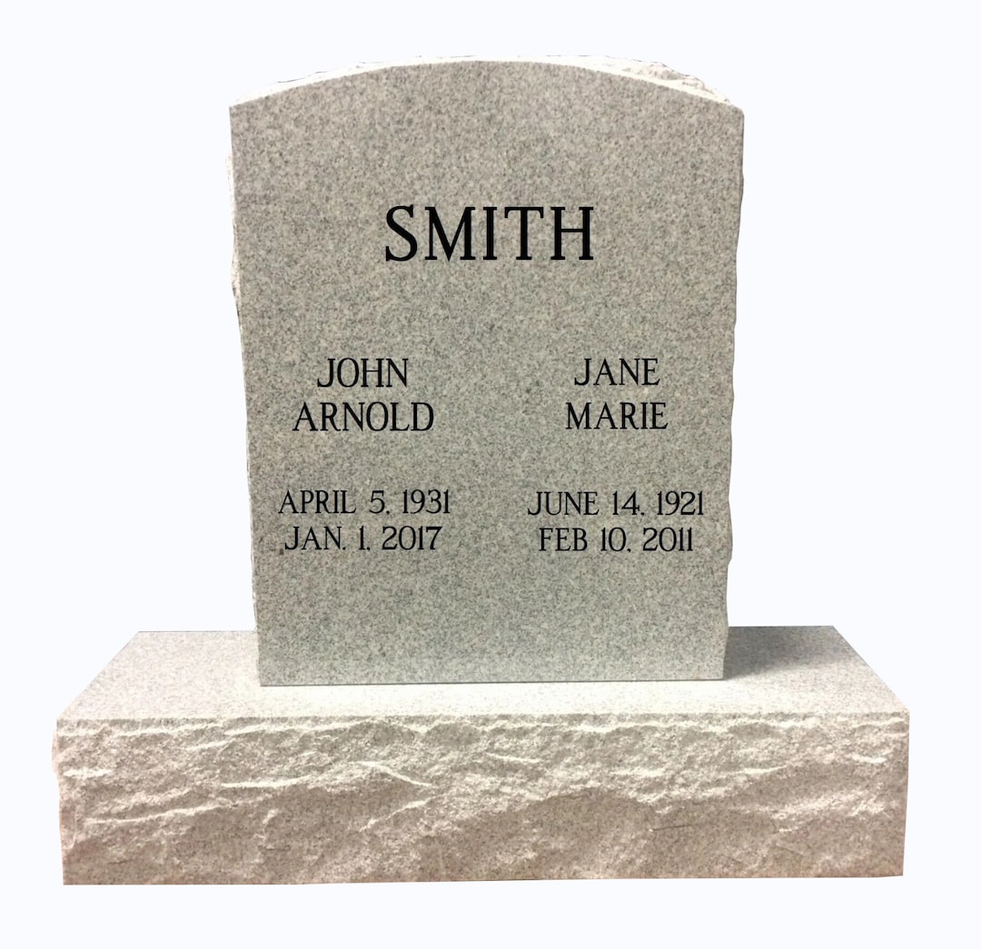 Oriental Gray Granite Monument Headstone Oval Top Gravestone ENGRAVING ...