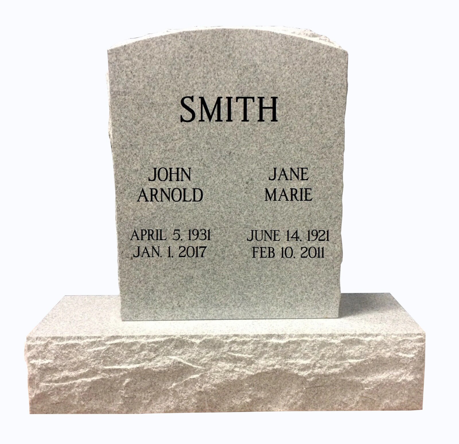 Oriental Gray Granite Monument Headstone | Oval Top Gravestone ...