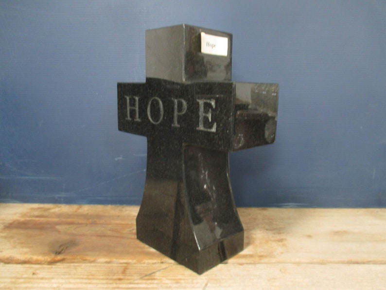 Black Granite Cross Memorial Cemetery Grave Marker Hope CR-15 - Etsy