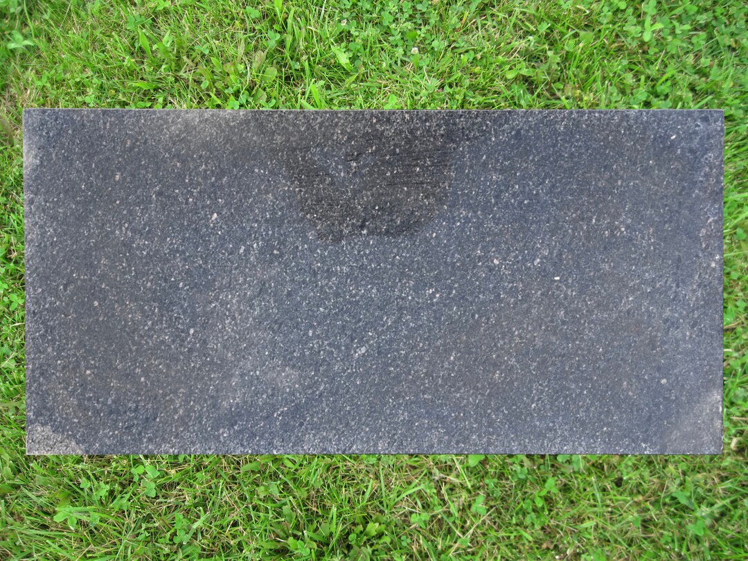 Black Galaxy Granite Cemetery Grass Headstone Flat Grave Marker 24x12x ...