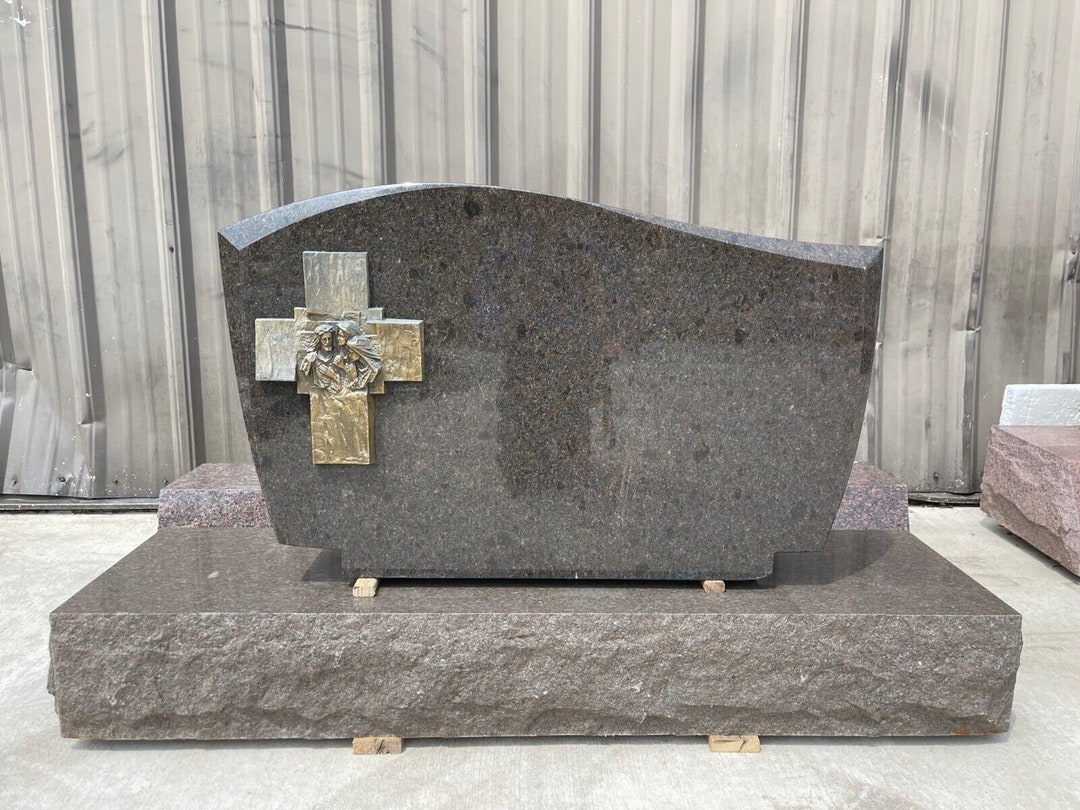 Brown Granite Wave Swirl Monument With Polished Edges Bronze - Etsy