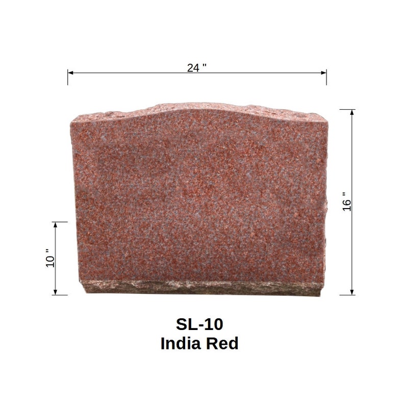 Red Granite Slant Monument Cemetery Headstone Grave Marker SL-10 - Etsy
