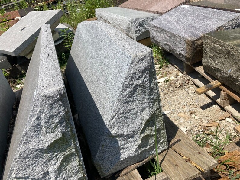 Gray Granite Slant Monument Cemetery Headstone Grave Marker - Etsy