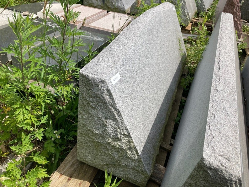 Gray Granite Slant Monument Cemetery Headstone Grave Marker - Etsy