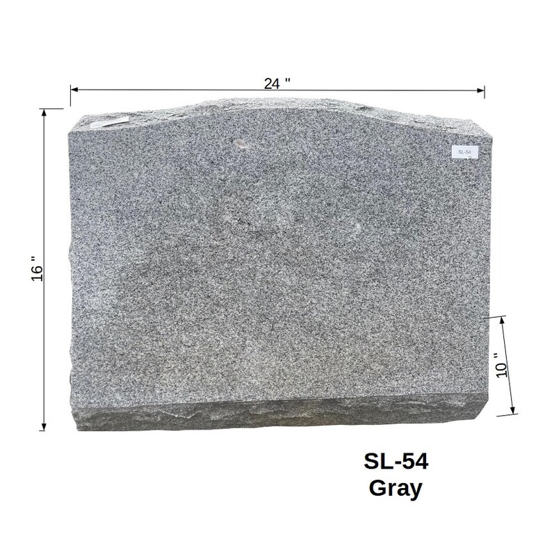 Gray Granite Slant Monument Cemetery Headstone Grave Marker SL-54 - Etsy