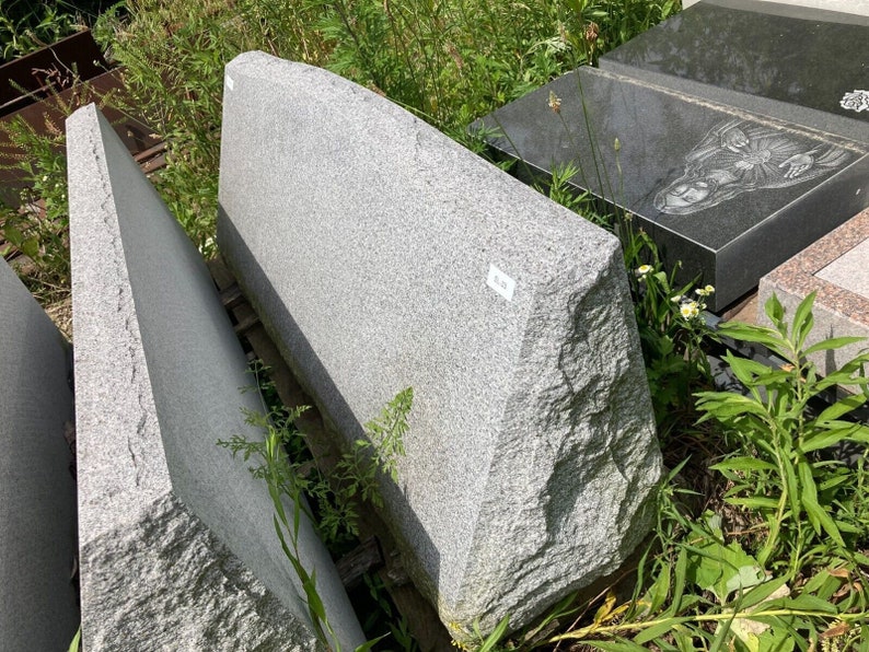Gray Granite Slant Monument Cemetery Headstone Grave Marker - Etsy