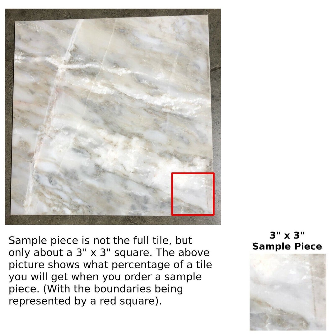 Tile Glacier Gold Marble Natural Stone About 3x3 SAMPLE PIECE TS-42 - Etsy