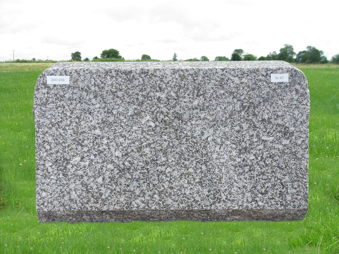 Gray Granite Slant Monument Cemetery Headstone Grave Marker SL-67 - Etsy