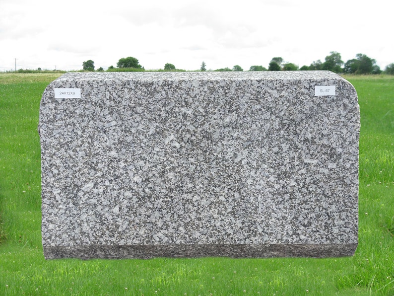 Gray Granite Slant Monument Cemetery Headstone Grave Marker SL-67 - Etsy