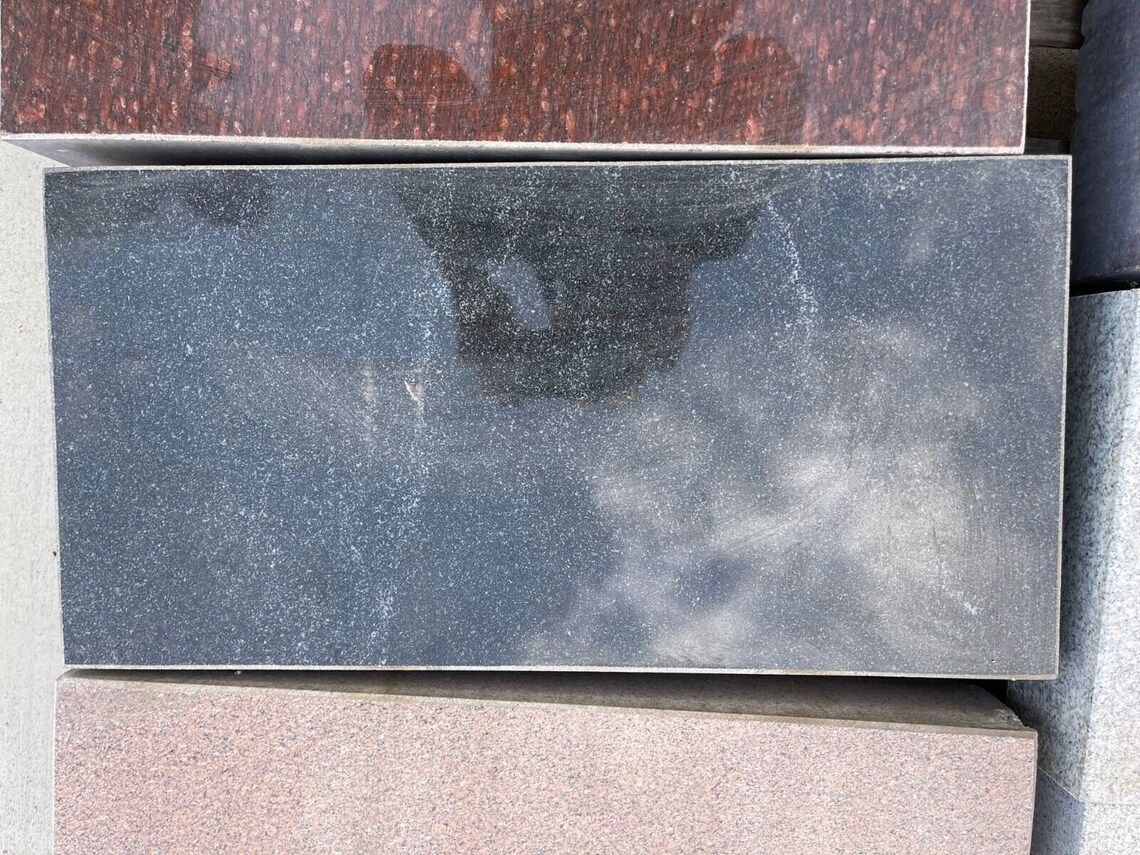 Stardust Black Granite Cemetery Grass Headstone Flat Grave - Etsy