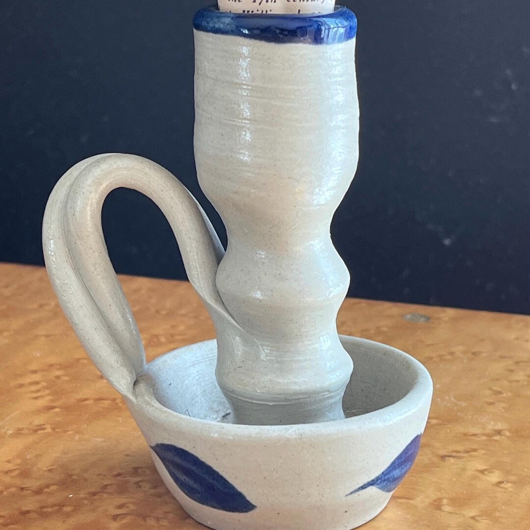Vintage Williamsburg Pottery Salt Glaze Ware Candlestick Holder - Etsy