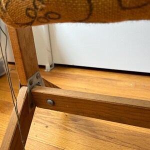 Bliss Adjustable Rug Hooking Frame With Partially Hooked Floral Rug ...