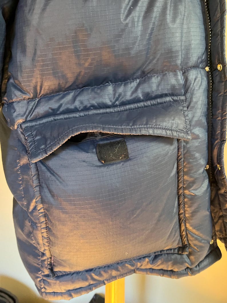 Vintage Mens EMS Puffer Down Jacket Navy Size Medium Zipper - Etsy