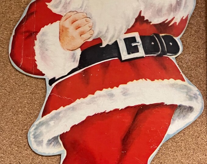 Vintage Christmas 1950s Die Cut Santa Clause Double Dided - Etsy