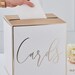 Gold Wedding Card Holder Post Box // Wedding Card Box // - Etsy