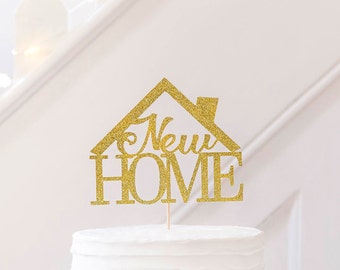 Congrats on New Home, New Home, Cake Topper, House Warming Gift ...