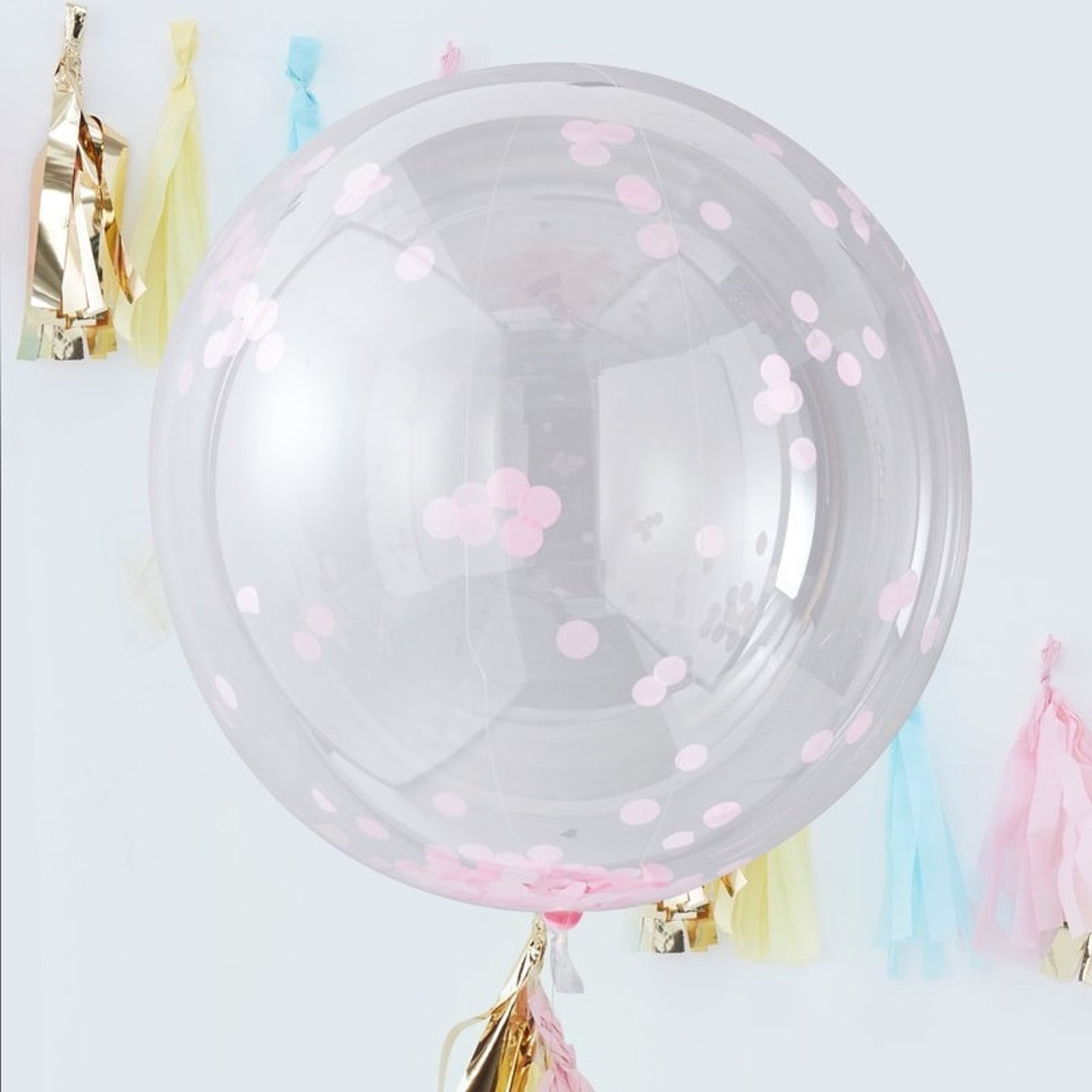 Large Pink Orb Balloon// Filled With Pink Confetti // 36 Inch Party ...