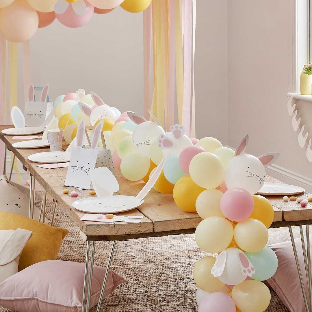 Easter Bunny Balloon Table Runner: Pastel Party Decoration - Etsy