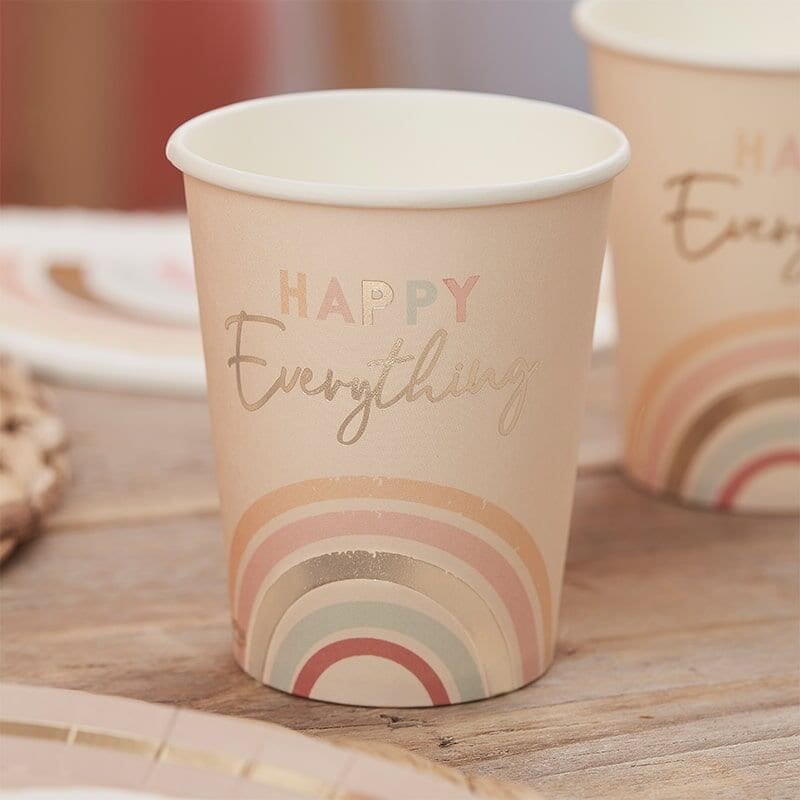 Pastel Rainbow Boho Birthday Party Cups/ Happy Everything - Etsy UK