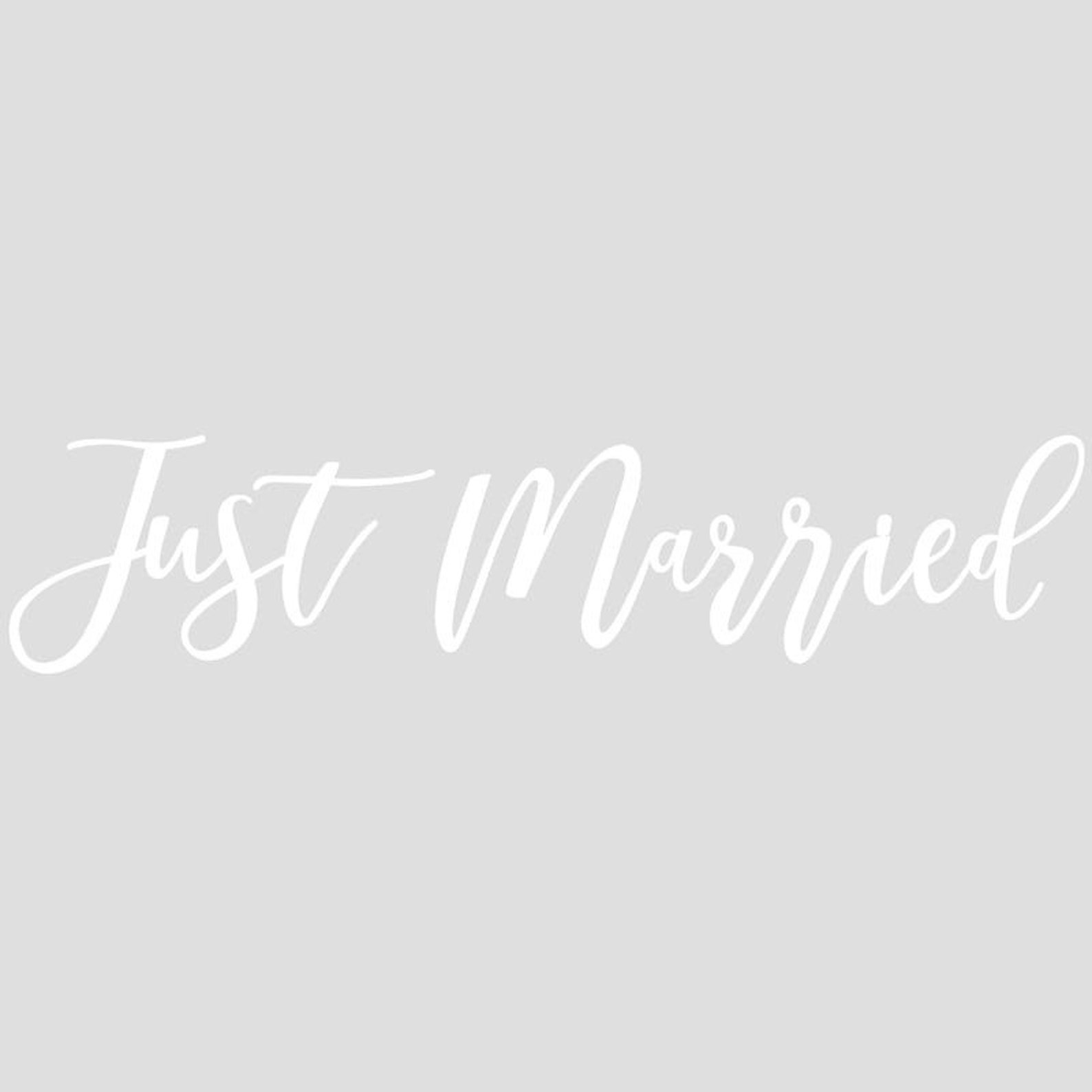 Just Married Wedding Car Sticker //white Wedding// Wedding Car - Etsy